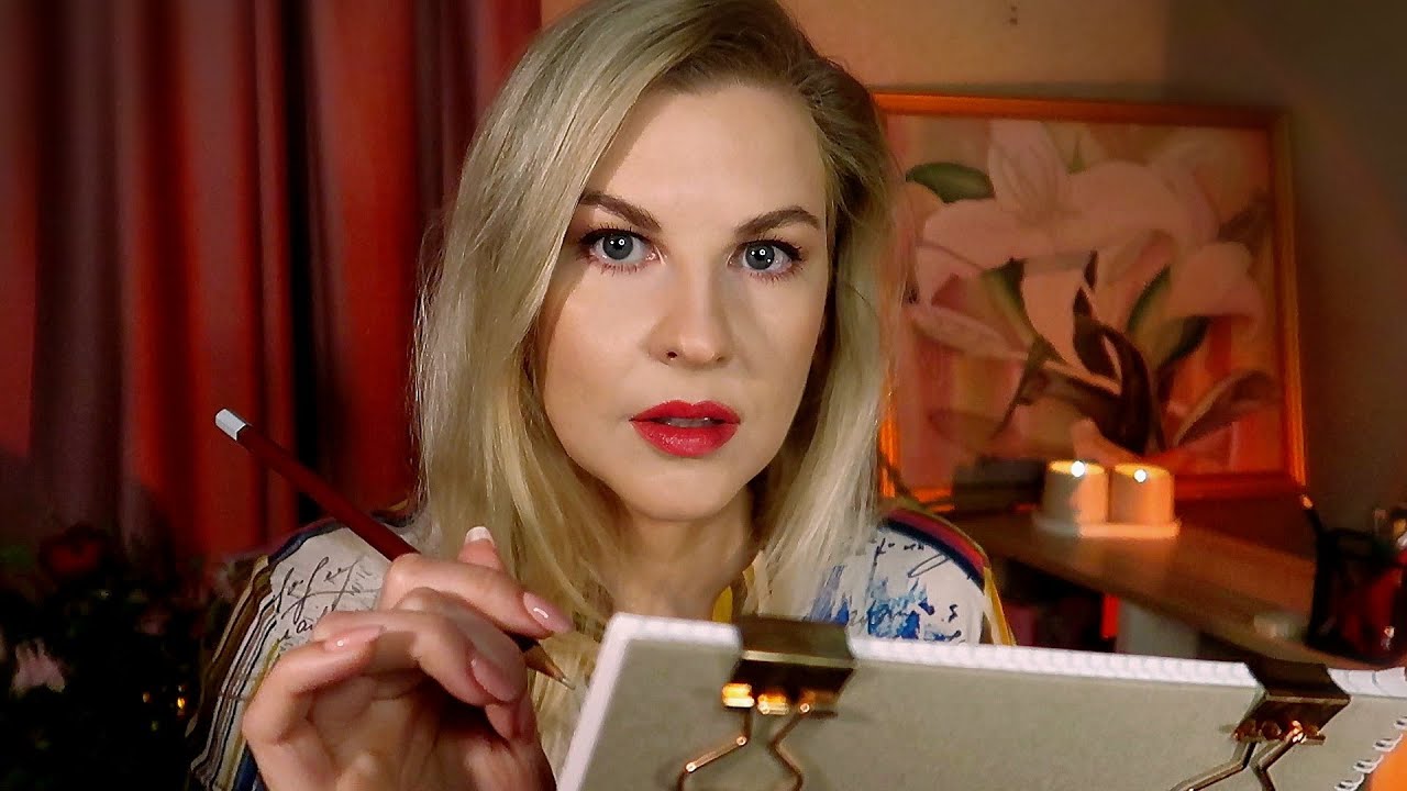 ASMR Artist Draws Your Portrait ️ Pencil Sounds - YouTube