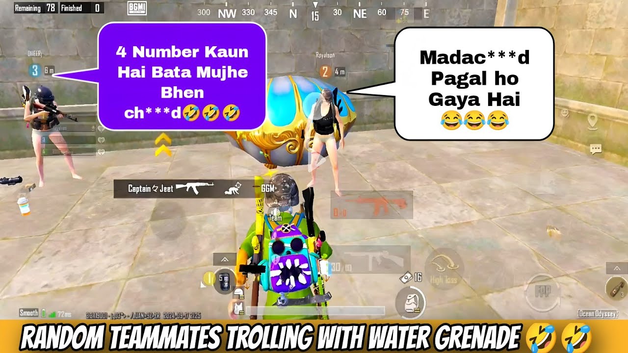NEXT LEVEL OMG RANDOM TEAMMATES WITH WATER GRENADE AND CAR JUMPING ...