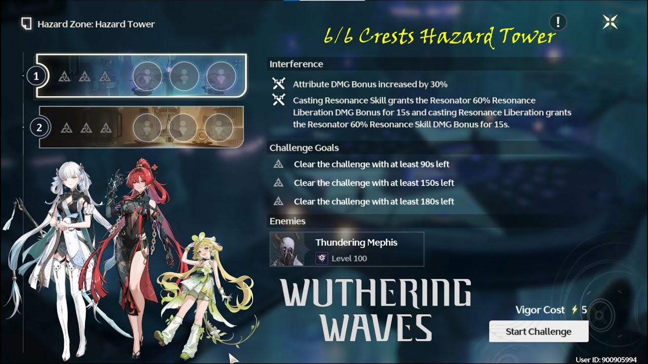 Wuthering Waves - Tower of Adversity - Jinhsi vs Hazard Tower - YouTube