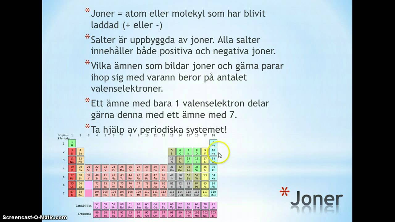Molekyler, kemiska bindningar, joner - YouTube