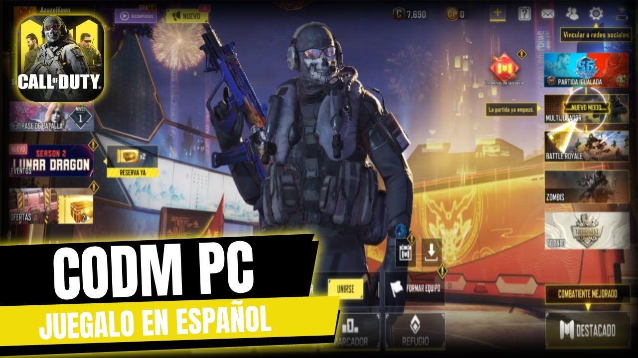 COMO DESCARGAR Y JUGAR | CODM PC OFICIAL | EN ESPAÑOL | SIN EMULADOR ...