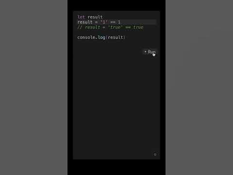 Basically, don't use loose equality in JavaScript. #javascript #coding #software #webdevelopment ...