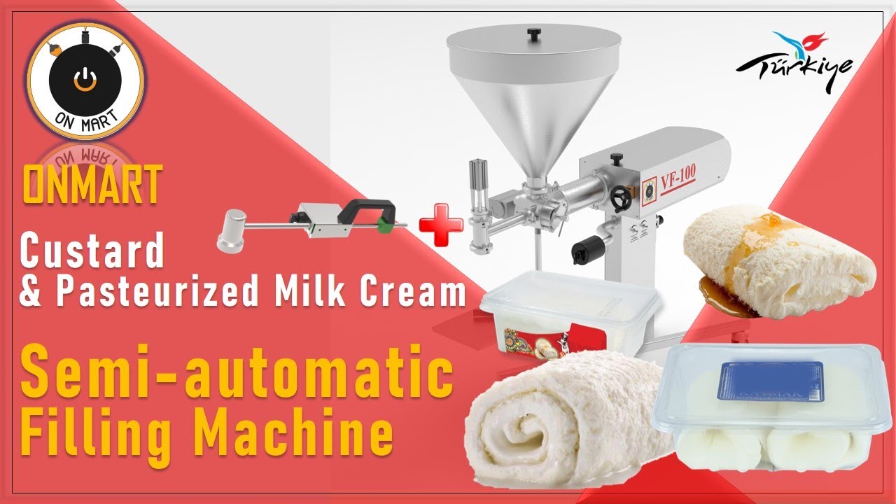 Custard Pasteurized milk Cream Filling Machines - YouTube