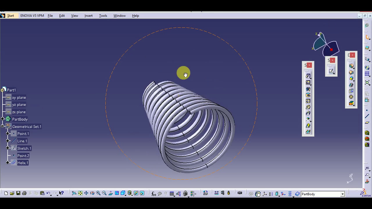 Design of Spring In Catia V5_catia v5 part Design Tutorial for ...