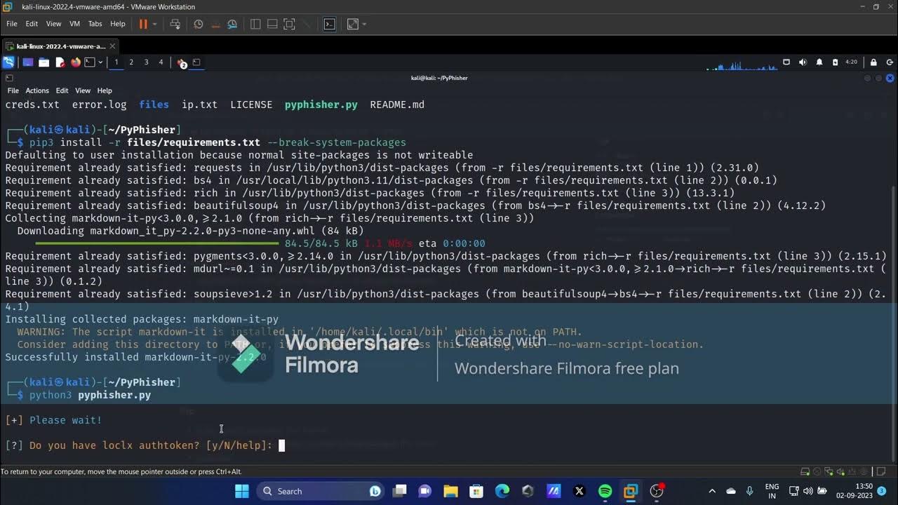 HOW TO DOWNLOAD PYPHISHER IN KALI LINUX IN EASY WAY || #hacker #hacking ...