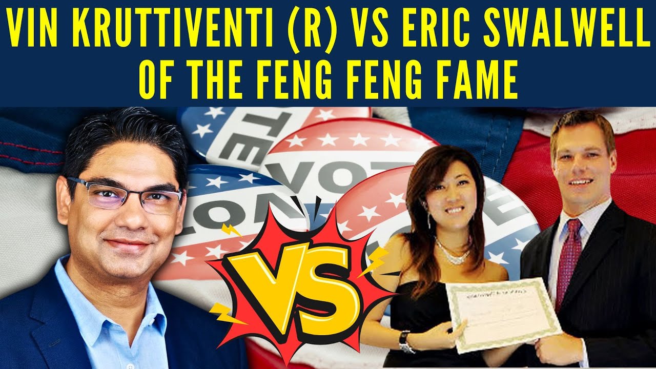 Vin Kruttiventi (R) vs Eric Swalwell of the Feng Feng fame • CA-14 seat ...