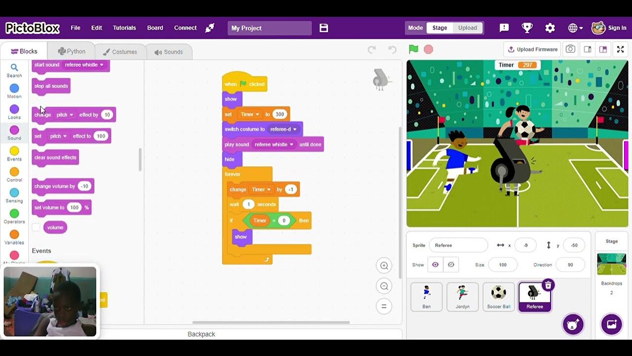 How To Make A Football GAME IN PICTOBLOX - YouTube