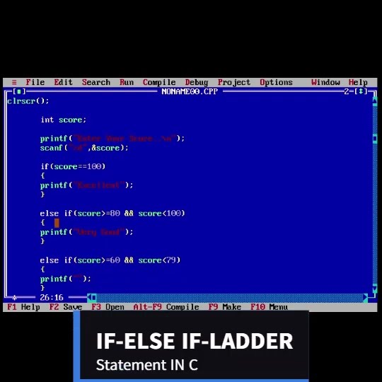 Uses Of If Else If Ladder Statement C Language By Code With Adarshh Youtube Shorts 4541
