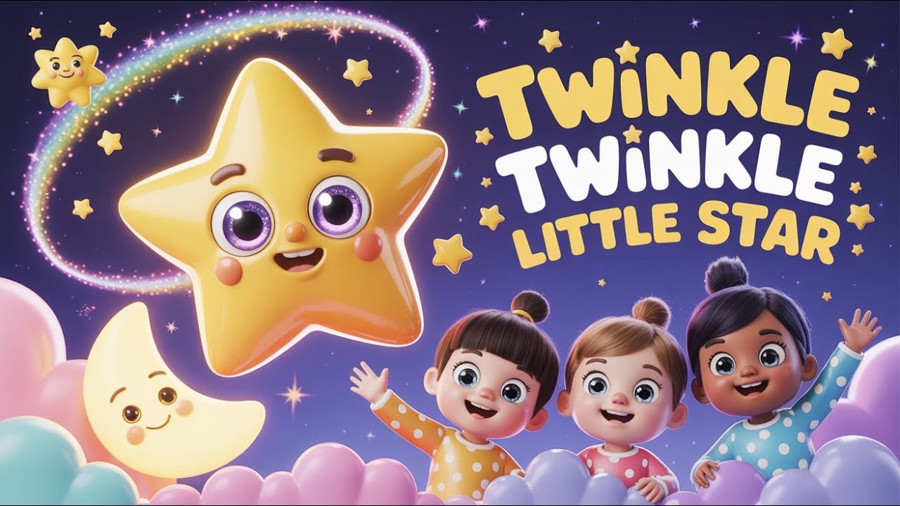 ⭐ Twinkle Twinkle Little Star 🌟 | Cute Animated Nursery Rhyme for Kids ...