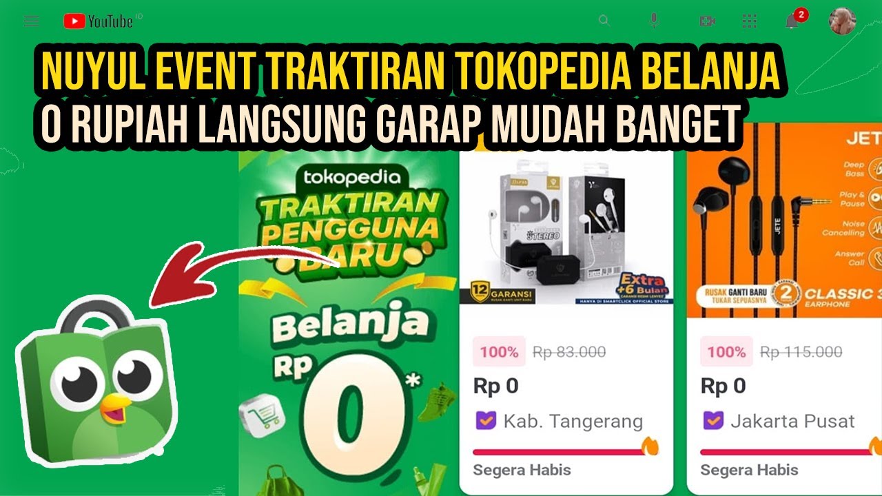 Nuyul Event Traktiran Tokopedia 0 Rupiah || Event Tokopedia Beli Barang ...