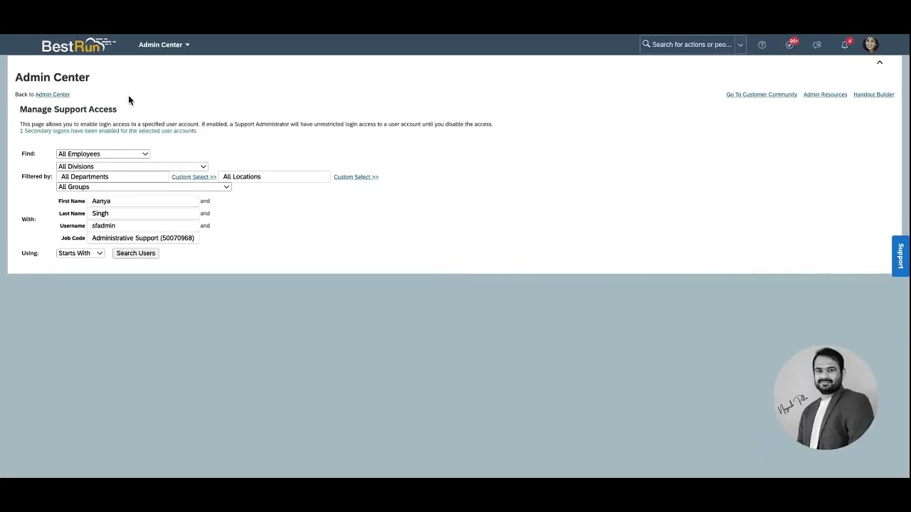 How to grant Support Access to SAP SuccessFactors Support Staff - YouTube