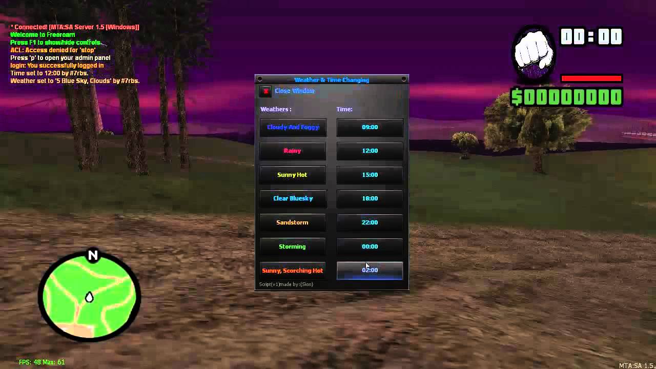 MTA SA | weather & time changing script - YouTube