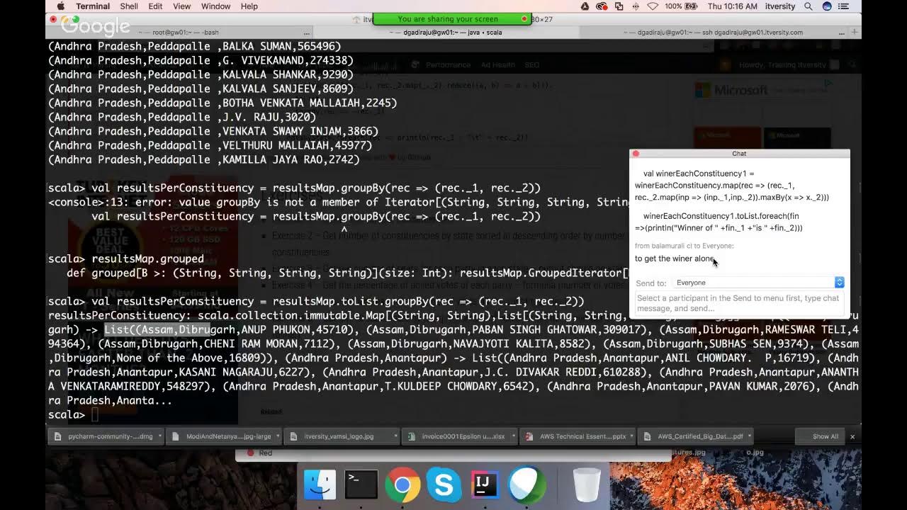 Scala and Spark Live Training - 11 - Getting started with Apache Spark using Scala - YouTube