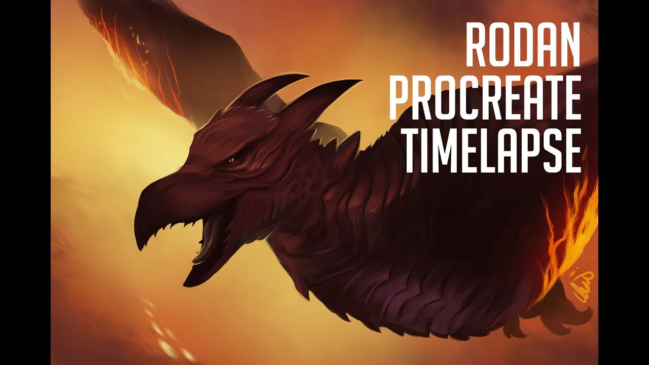 Rodan Painting - Procreate Timelapse - YouTube