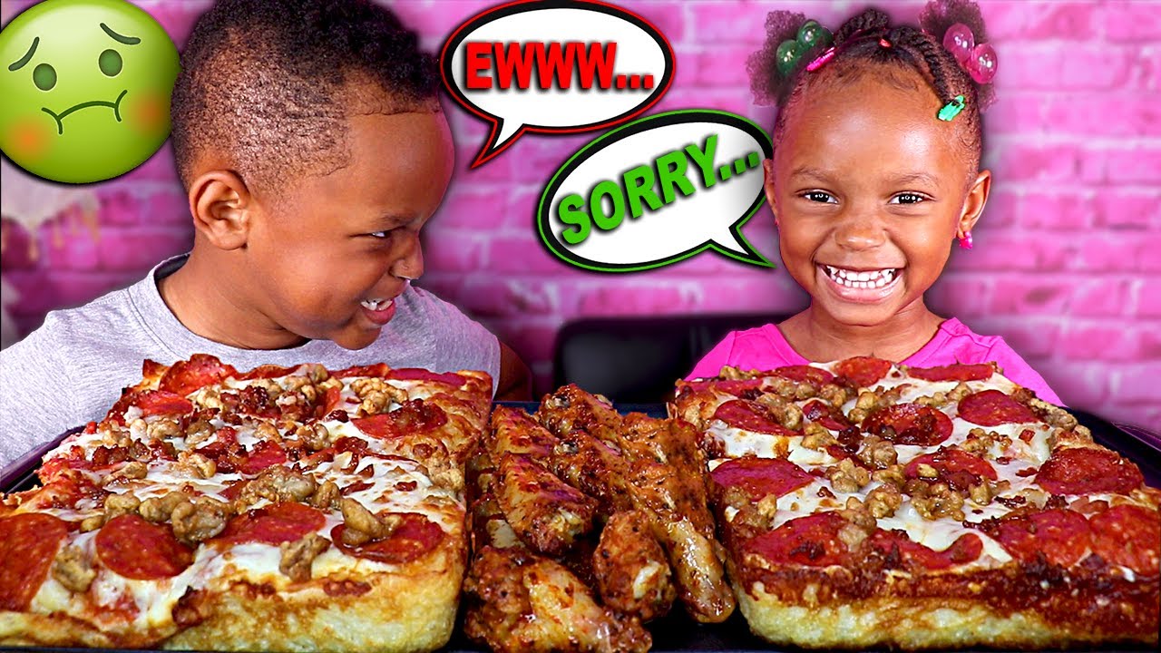 LAYLA PASSING GAS PRANK ON JUJU + DEEP DISH PIZZA & CHICKEN WINGS ...