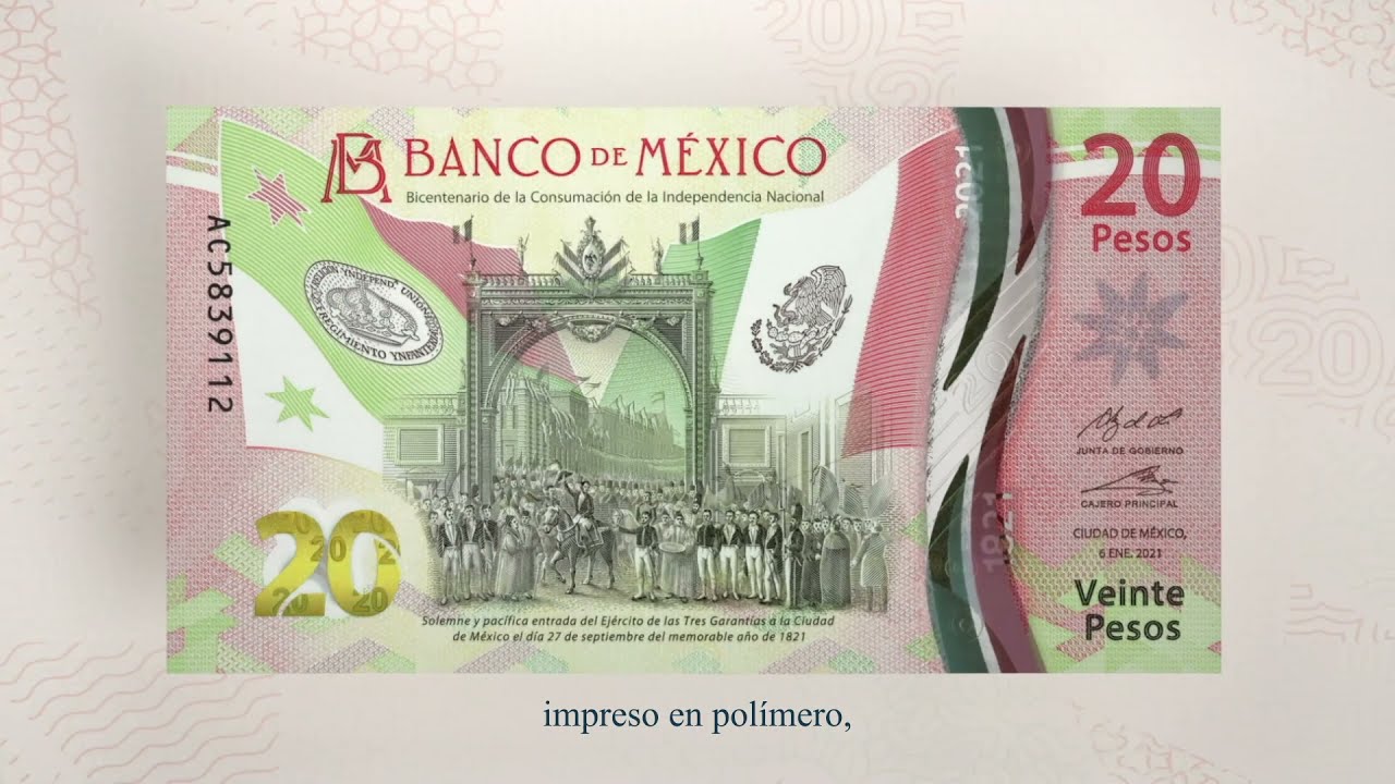 Billete de 20 pesos de la familia G, Bicentenario Independencia ...