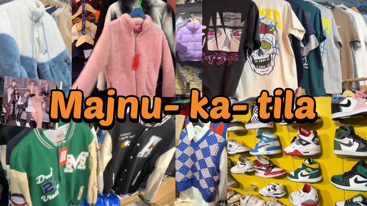 Majnu ka tila || Tibetan monastery market || Korean sweater/ LV varsity ...