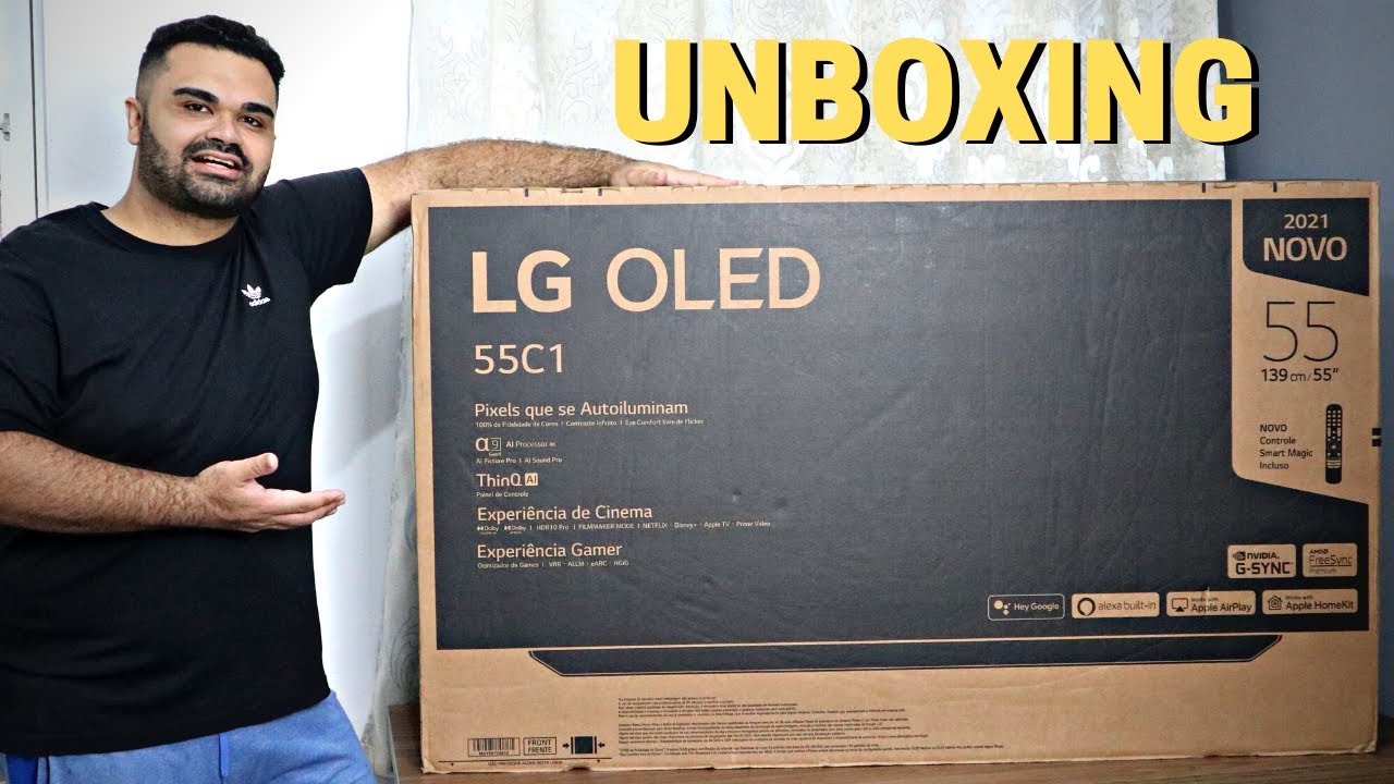 TV LG OLED C1 55 - (UNBOXING) - YouTube