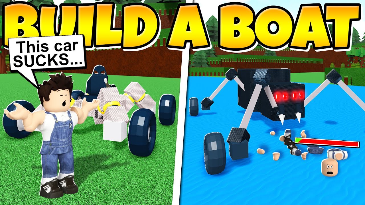 CONVERTABLE SPIDER CAR IN BUILD A BOAT! 🕷️ - YouTube