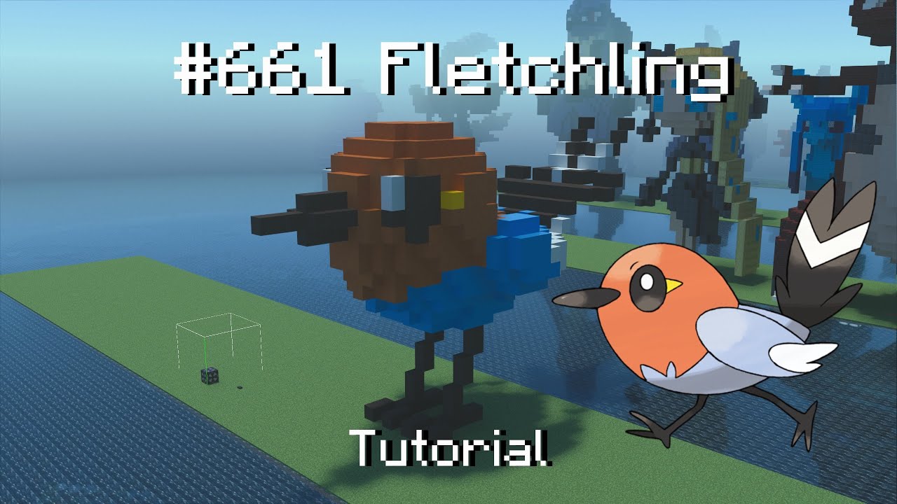 How to build a Pokémon Fletchling statue in Minecraft (Tutorial) - YouTube