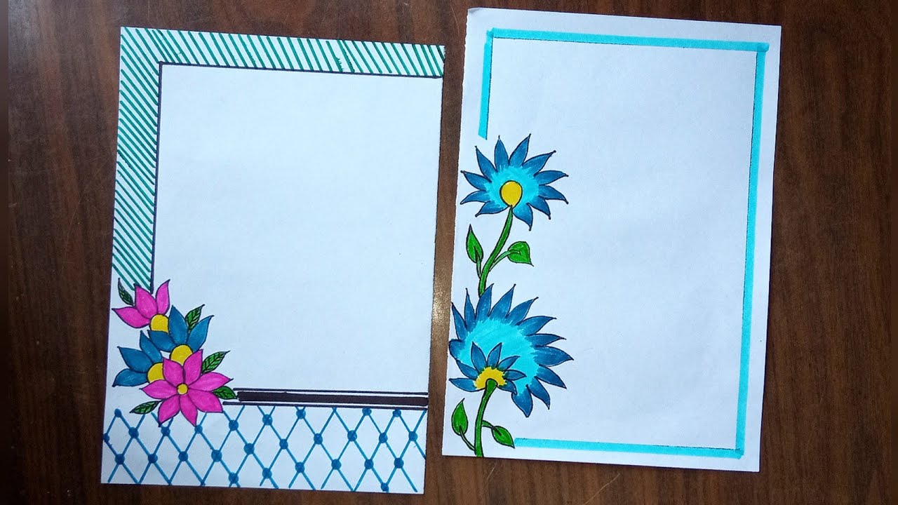 Assignment front page design/ project work designs/ border design for ...