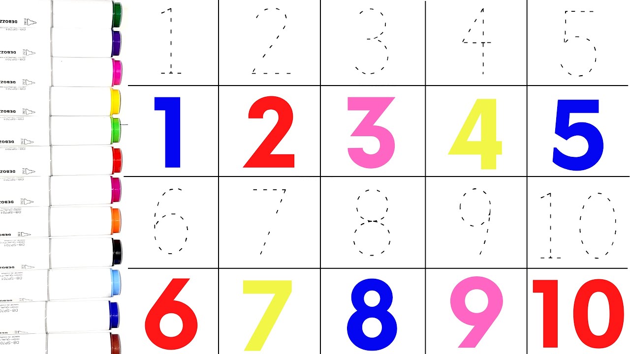 Counting Numbers For Kids | 1234 | Write and Learning Numbers | Cara ...