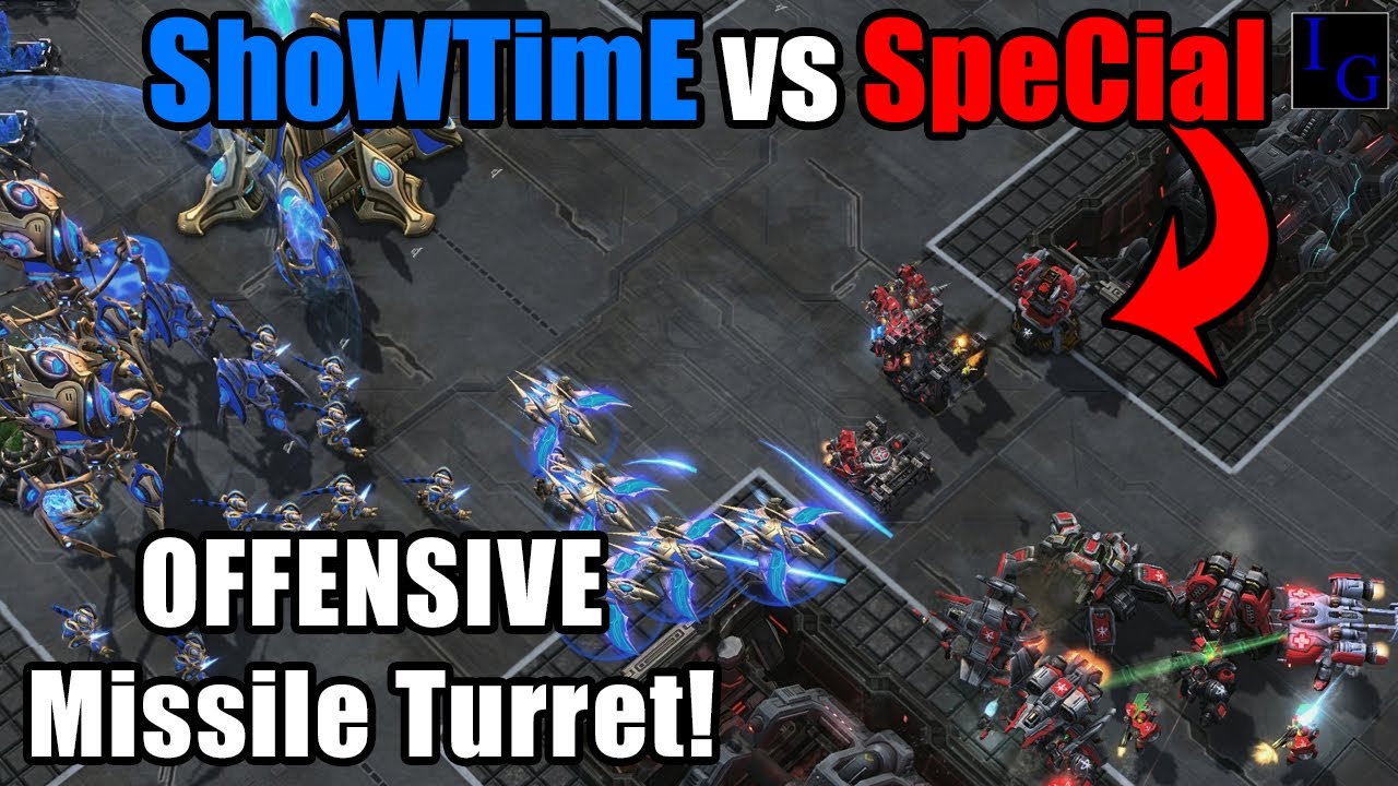 When MISSILE TURRETS Attack! (ShoWTimE vs SpeCial) | StarCraft 2 SC2 ...