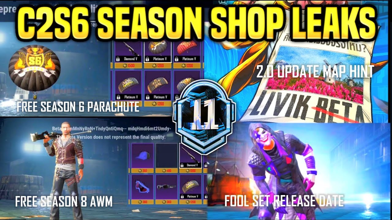 C2S6 NEW SEASON SHOP LEAKS IS HERE | SEASON GUN SKINS FREE NOW | FOOL ...