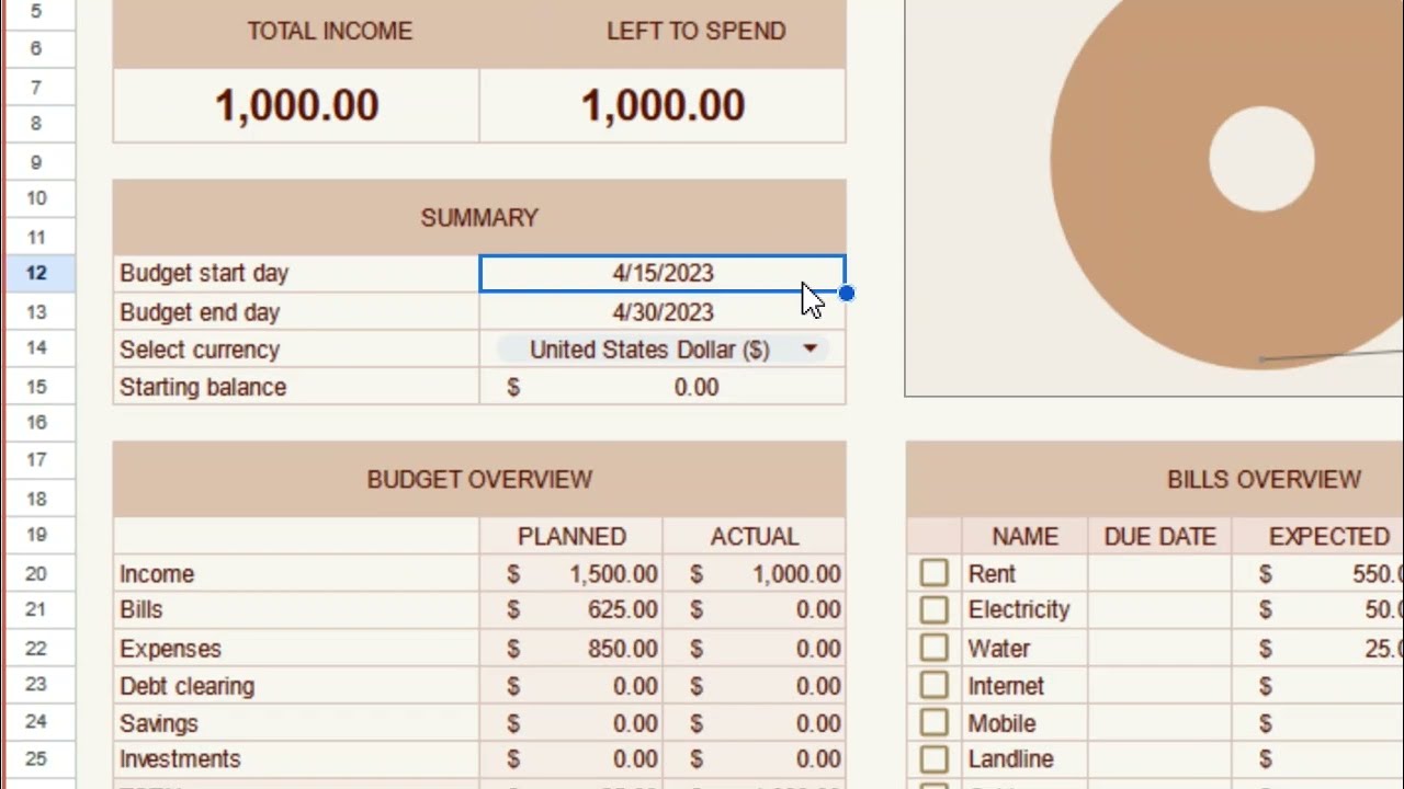 Simple Budget Planner In depth Tutorial YouTube Simple Budget Planner In depth Tutorial YouTube
