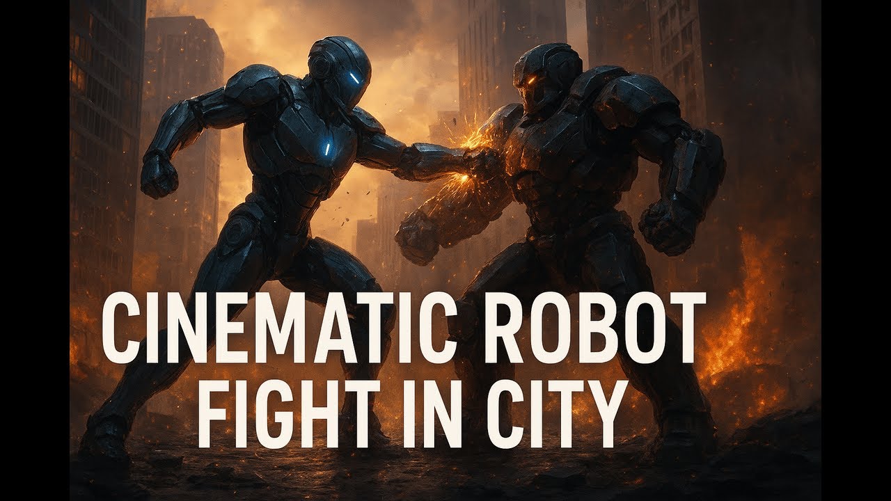Epic Cinematic Robot Fight Scene Trailer | VFX Cinematic Short | AI ...