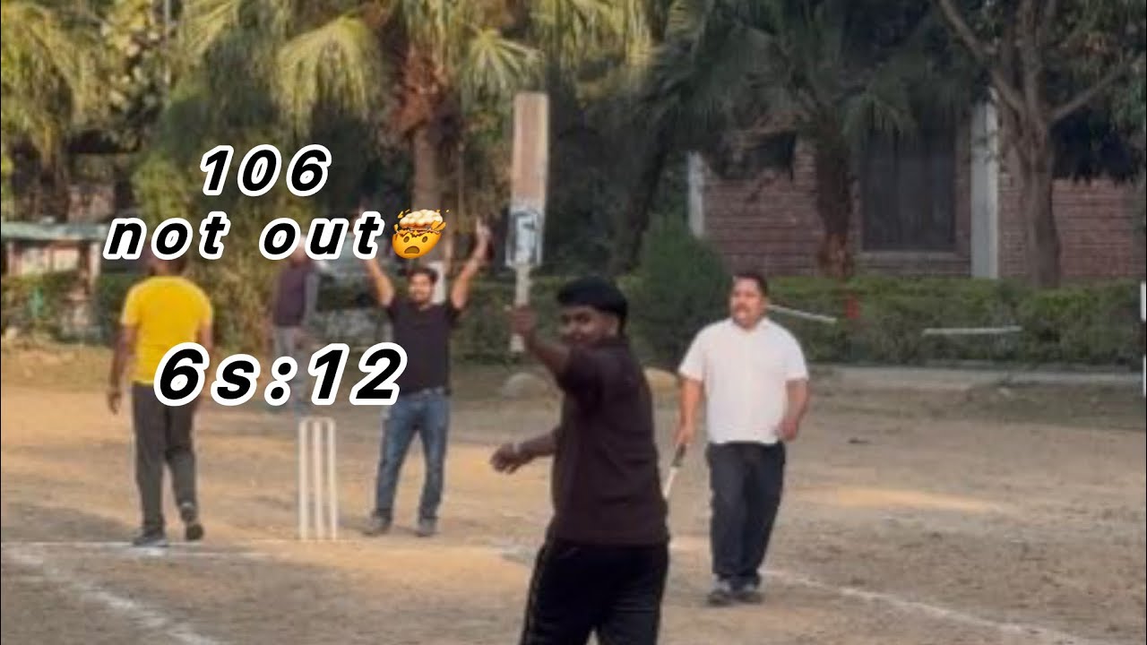 Cricket match m century|| 106 not out🥳😎 - YouTube