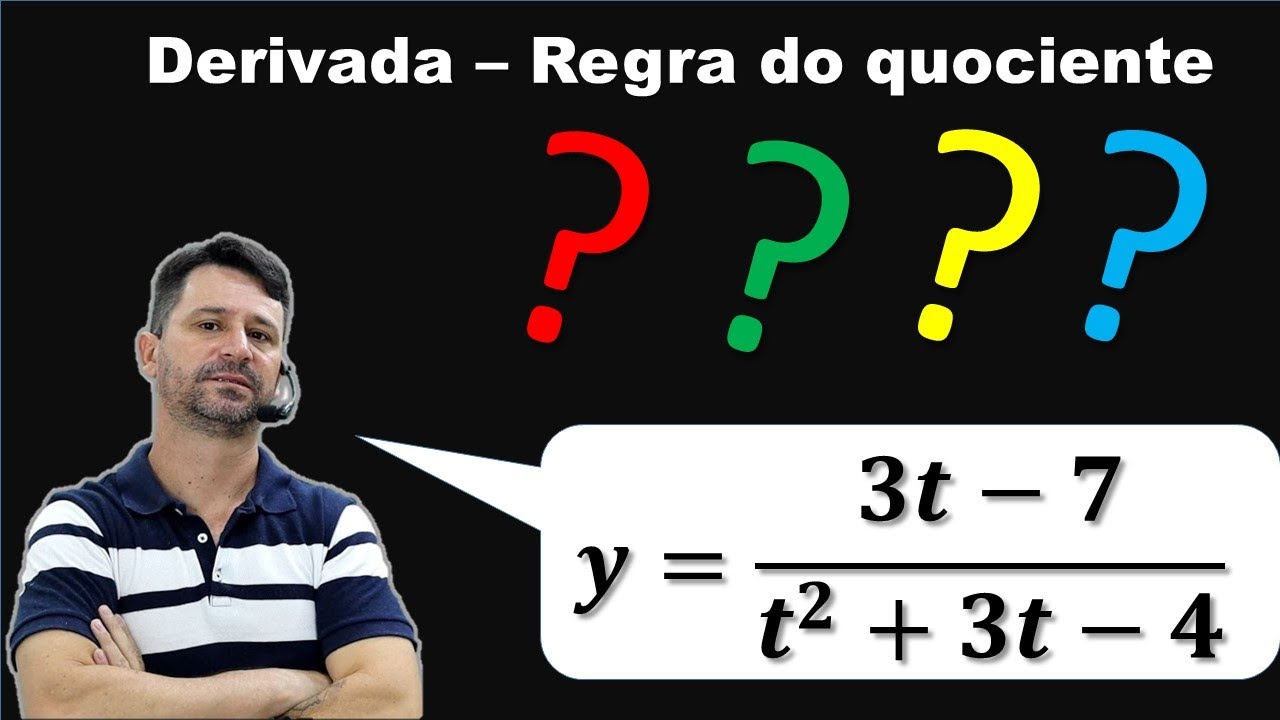 Derivada Regra do Quociente. Como derivar usando a regra do quociente ...