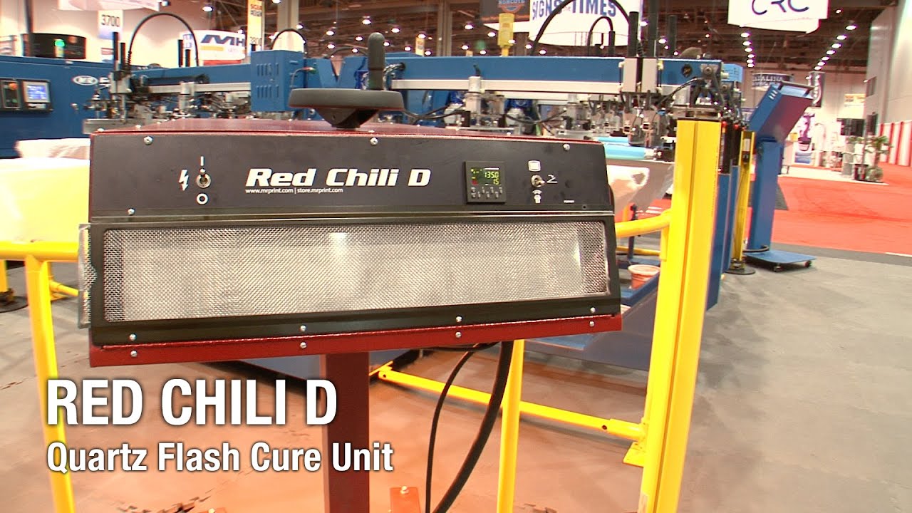 Red Chili D - Quartz Flash Cure Unit - M&R Screen Printing - YouTube