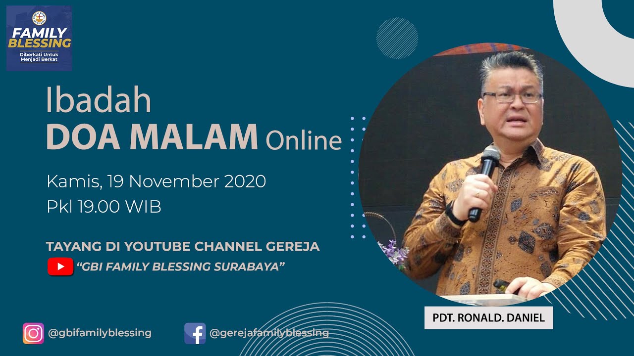 "DIMAMPUKAN UNTUK MELAYANI" | Pdt. Ronald Daniel - Ibadah Doa Malam 19 ...