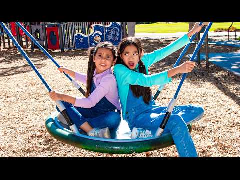 Ellie and Charlotte Learn to Share and Take Turns at the Playground