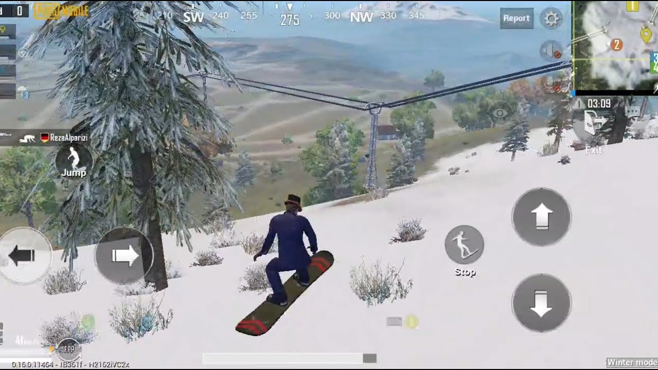 Skiing in pubg mobile | ski tricks and stunts - YouTube