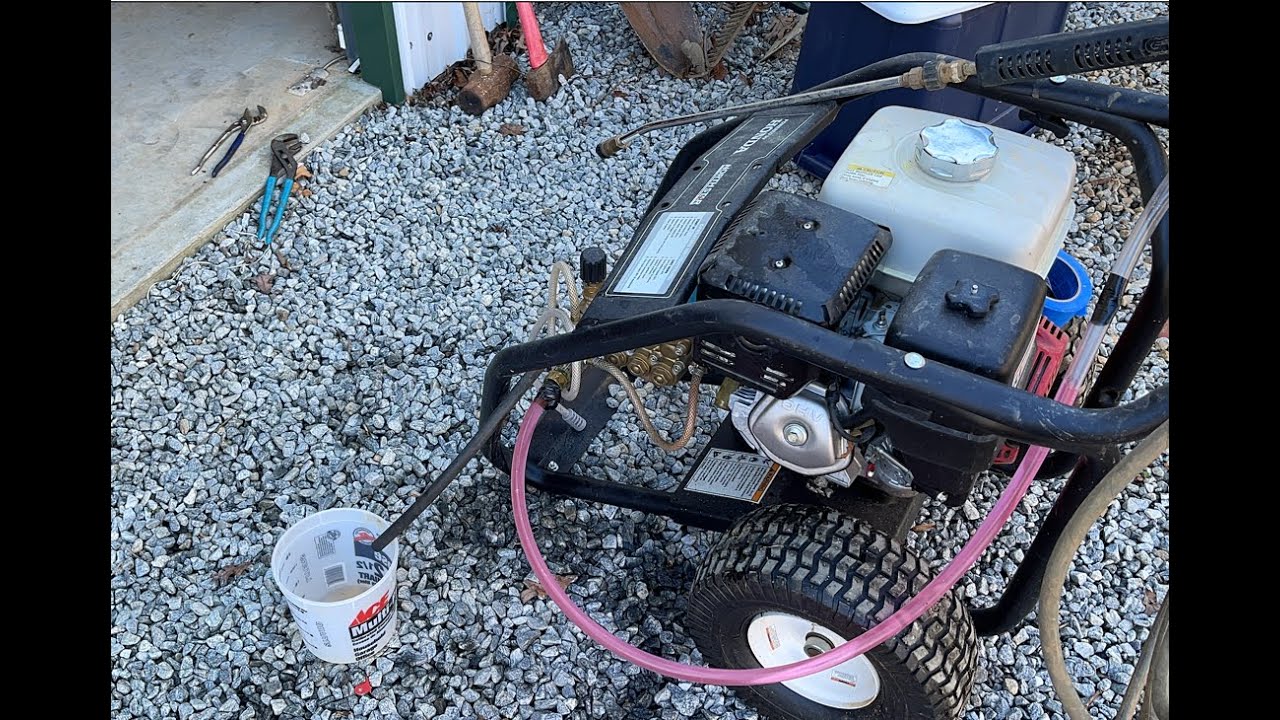 Idea to Help Winterize a Pressure Washer with RV Antifreeze - YouTube