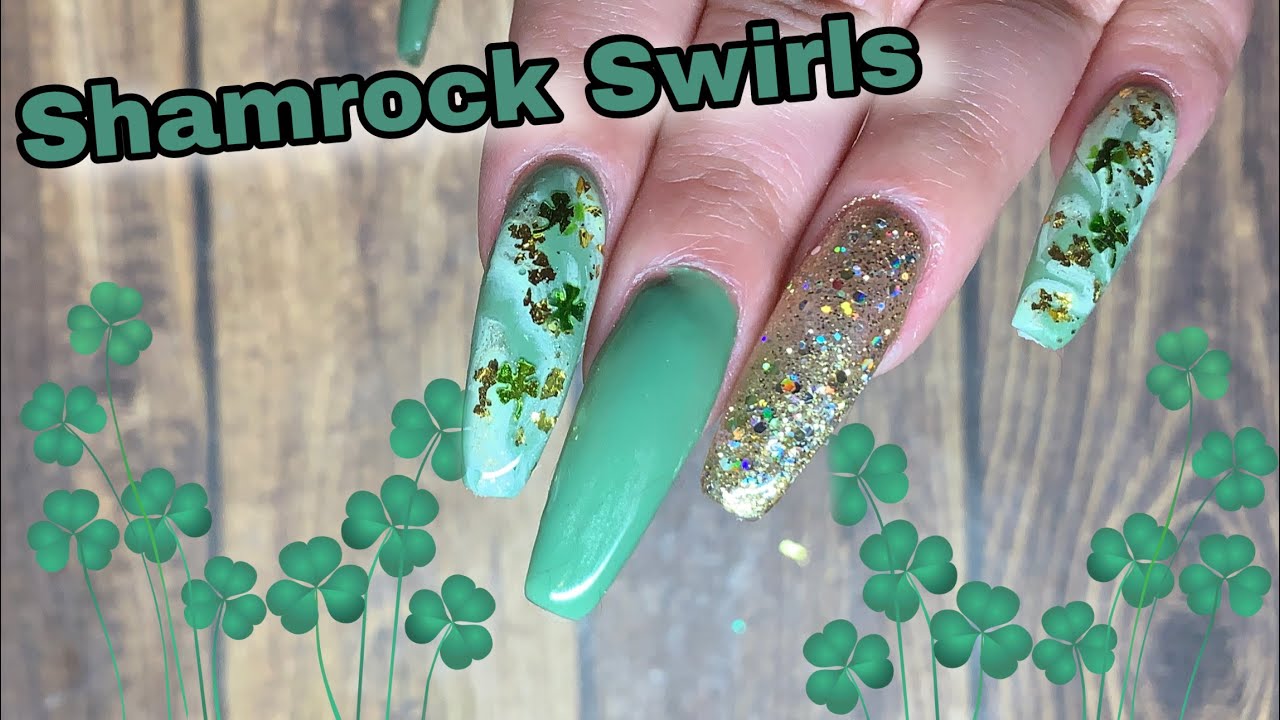 Shamrock Swirl Nail Tutorial - YouTube