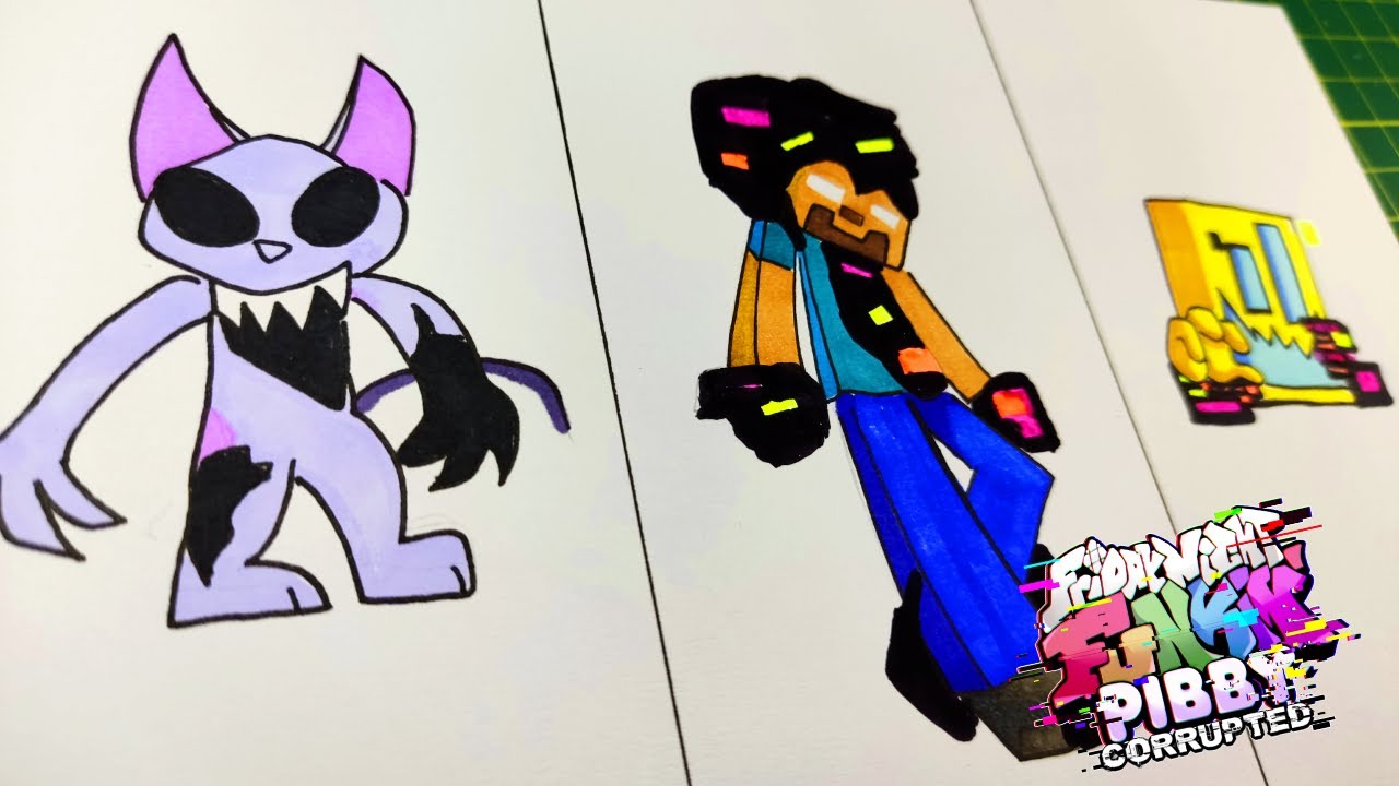 dibujando PERSONAJES de FRIDAY NIGHT FUNKIN PIBBY CORRUPT | pt 3 ...