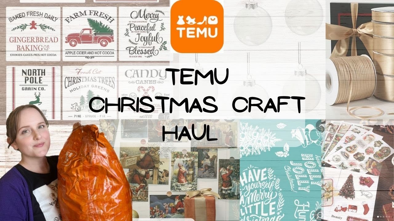 TEMU Christmas Craft Haul 2023 | DIY Christmas Decor | Stencils ...