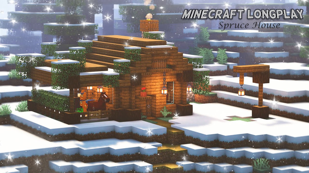🍁 Building a Cozy Spruce House - Minecraft Relaxing Longplay - YouTube