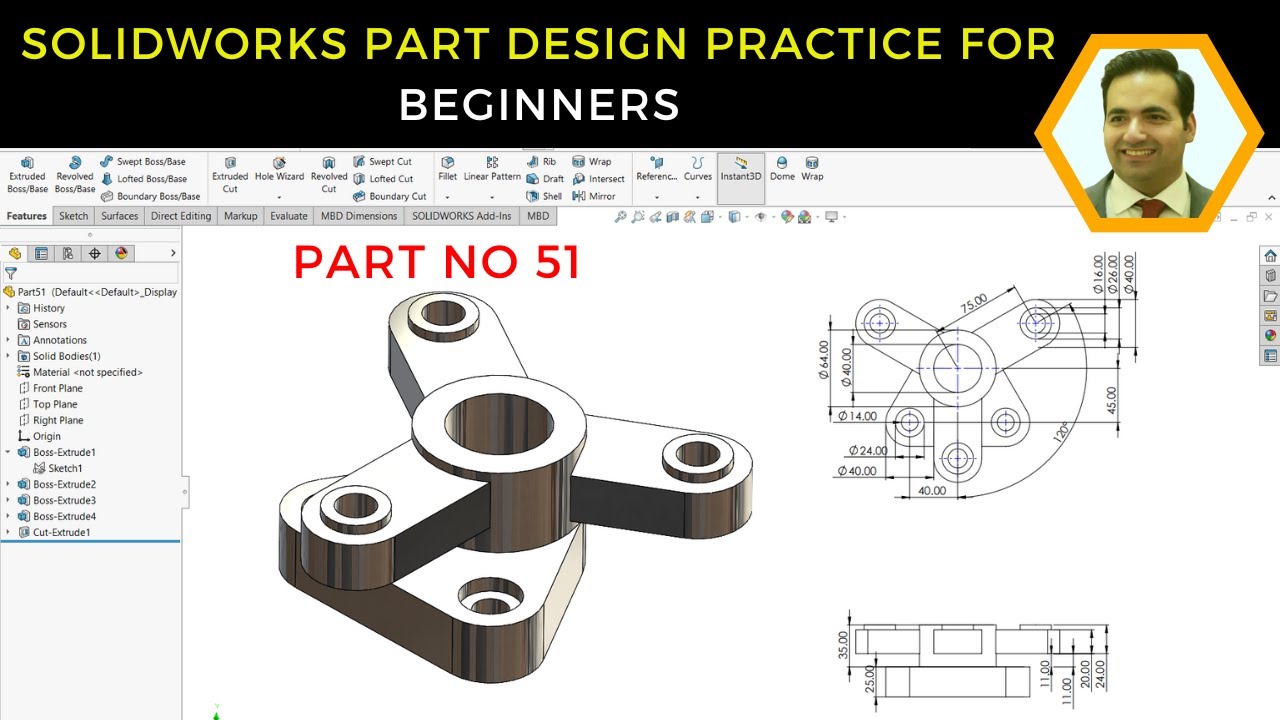 SolidWorks Part Design: Mastering Levels with Single Sketch Extrusion ...