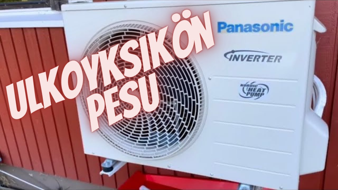 Miten puhdistan ilmalämpöpumpun ulkoyksikön - YouTube