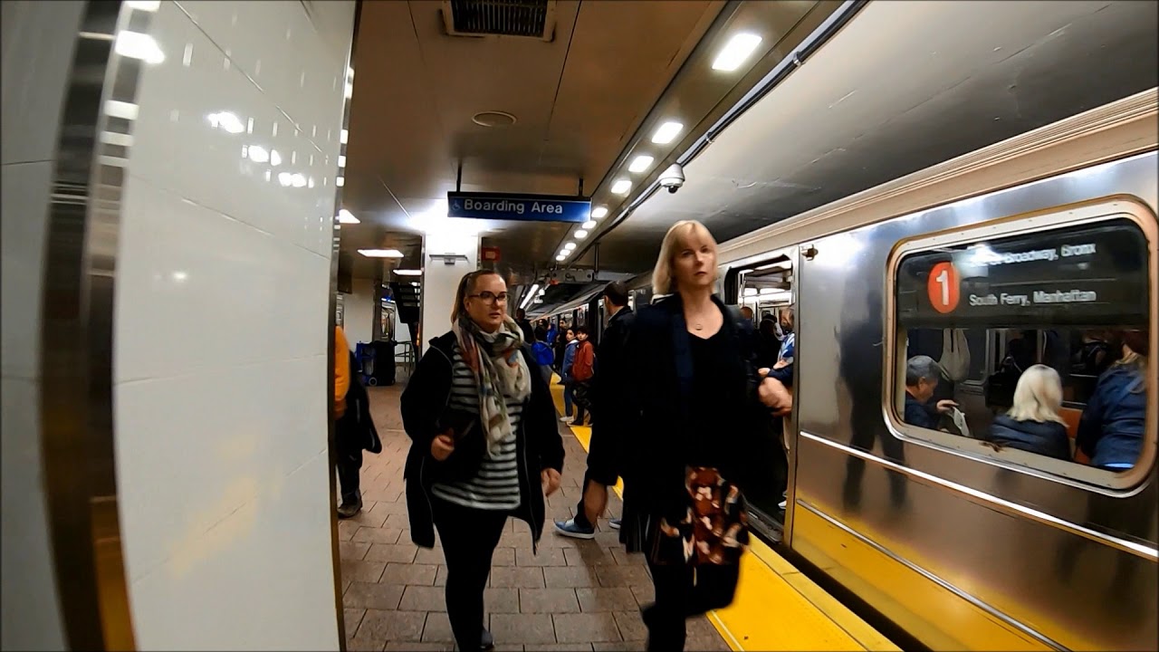 South Ferry Subway Station 1 train Manhattan New York City MTA - YouTube