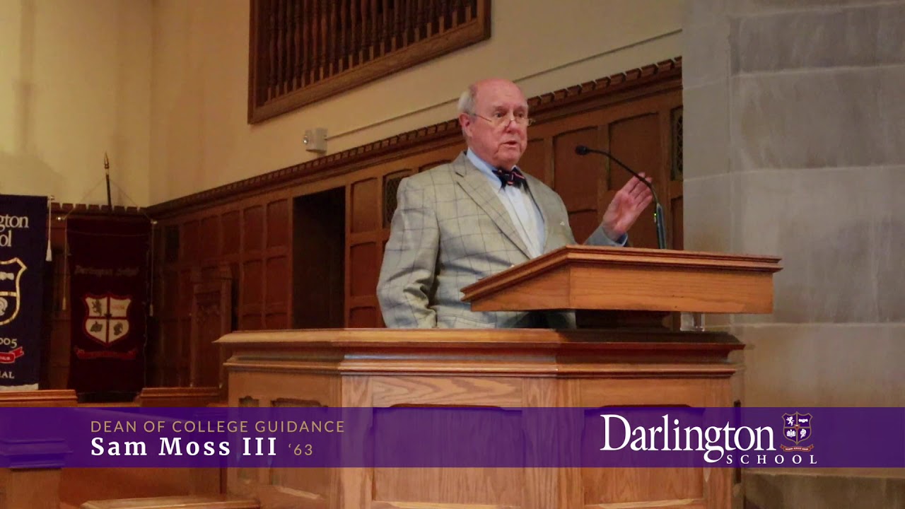 Chapel Talk | Sam Moss III ('63) - YouTube