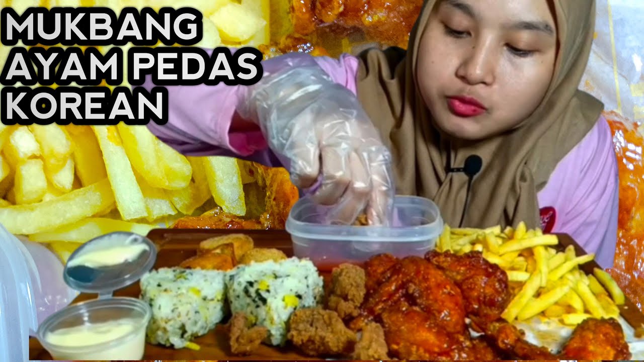 MUKBANG AYAM KOREAN SPICY | MUKBANG ASMR AYAM PEDAS MOON CHICKEN - YouTube