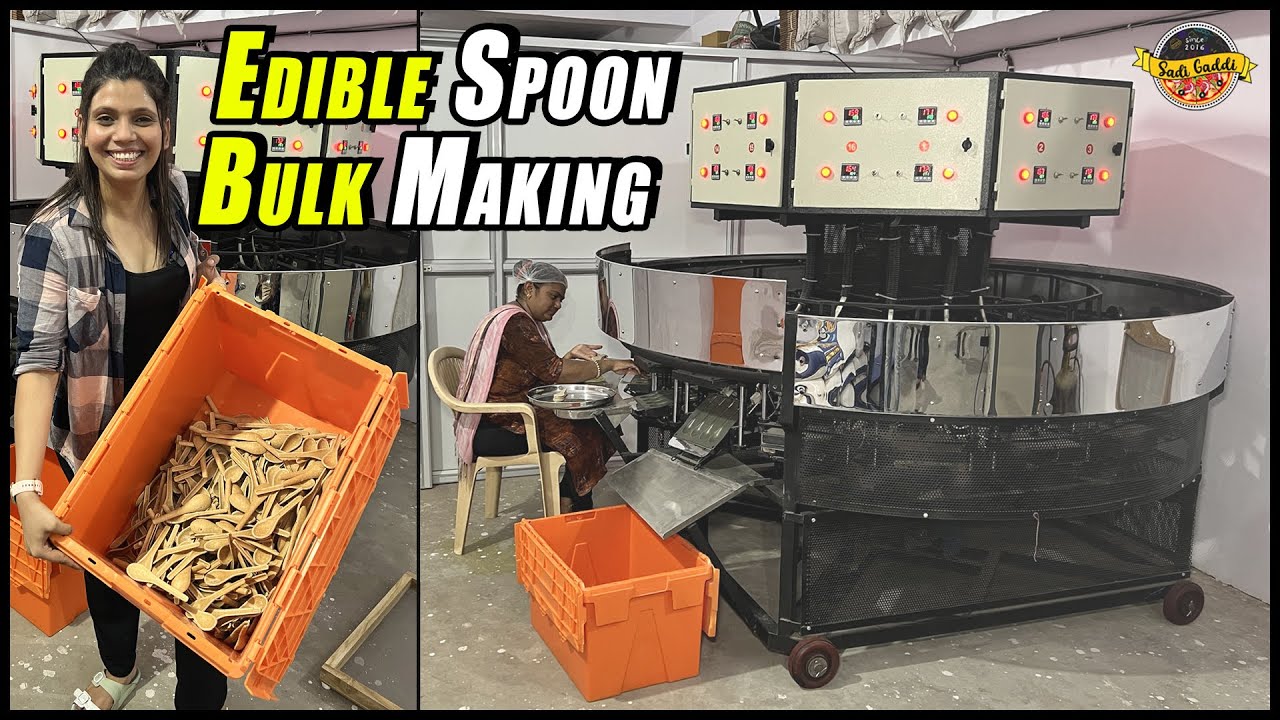 Edible Spoon Mega Factory 😵‍💫😱 ( Spoon ko bhi kha sakte ho )🔥 - YouTube