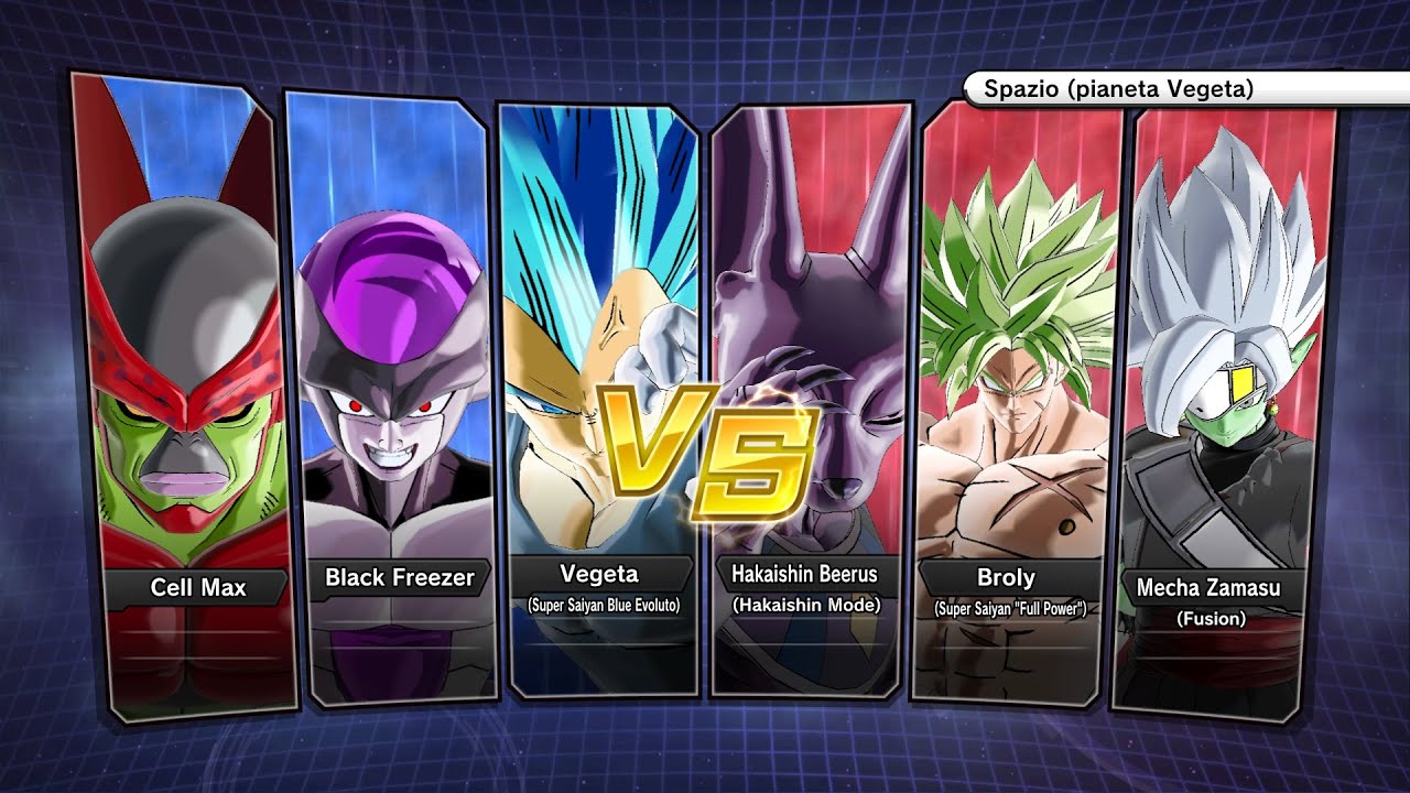 XV2 (PC): Vegeta SSJBE/Black Freezer/Cell Max vs Beerus HM/Broly SSJ FP ...