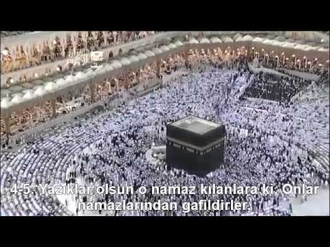 Maun Suresi Kabe İmamı Sudais Türkçe Altyazılı Mealli