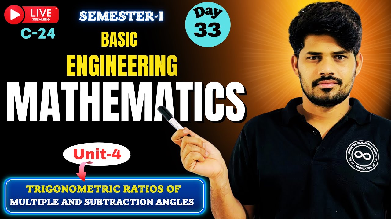 Trigonometric Ratios Of Multiple and Subtraction Angles | maths | Unit ...